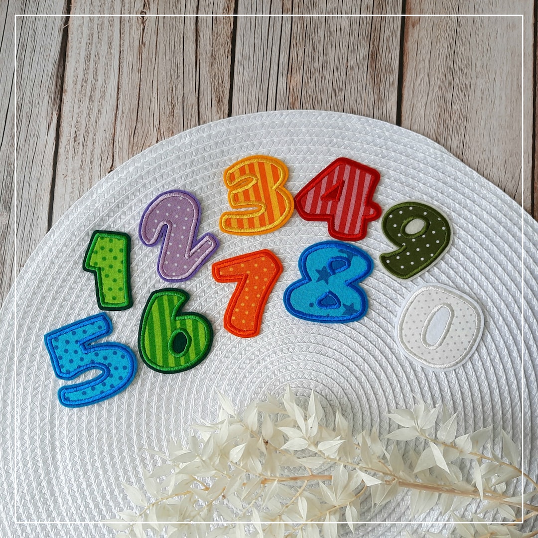 Iron-on Number Patches Desired Colors. - Etsy
