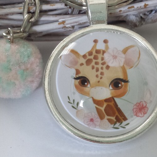 Giraffe Keychain Giraffe Keyring Giraffe Gift Gift for | Etsy UK