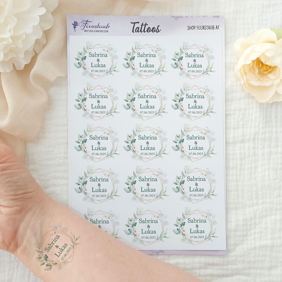 Temporary Wedding Tattoos | Tattoos Personalized With the Bride and ...
