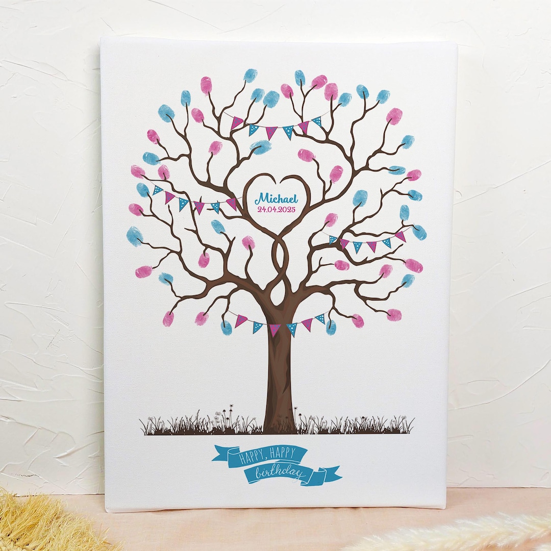 Fingerprint Tree for Birthday | Personalized Fingerprint Picture ...