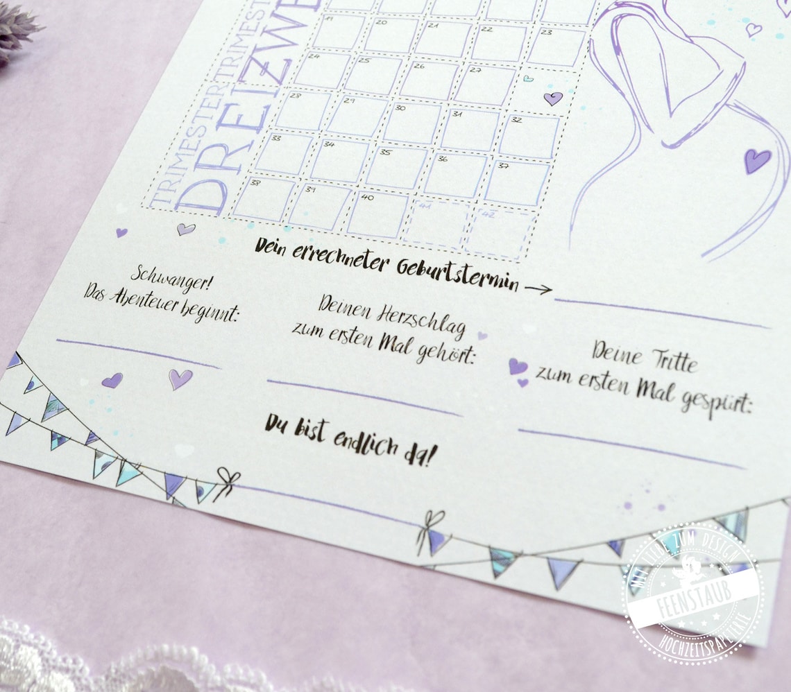 Pregnancy Countdown Pregnancy Calendar Baby Countdown to | Etsy