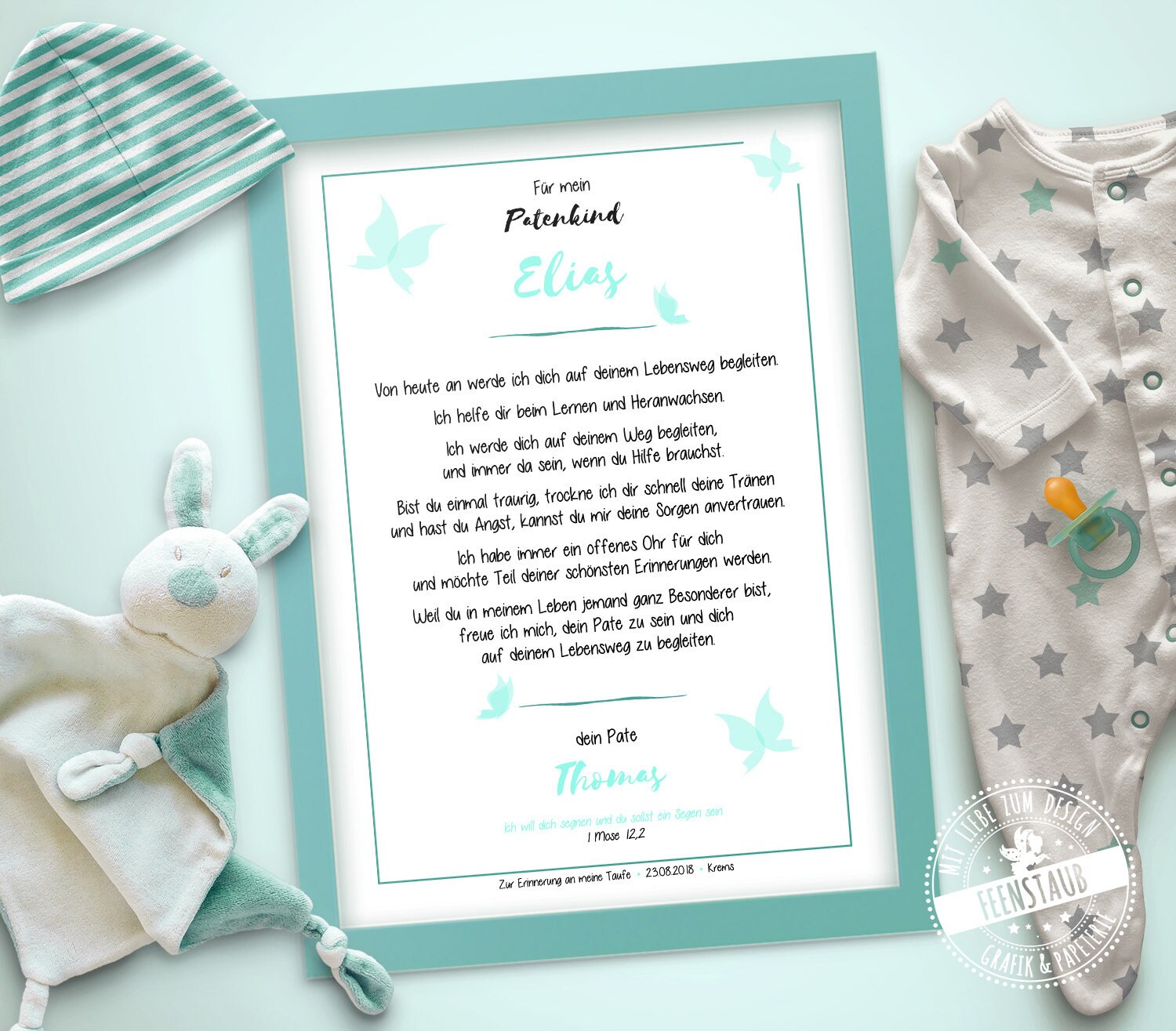 Godparent Letter Baptismal Letter as a Gift for Baptism for - Etsy UK