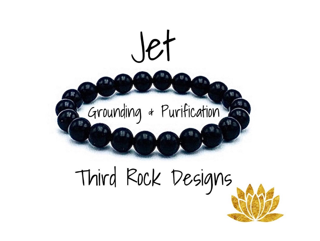 Jet Bracelet, Gemstone Bracelet, Energy Bracelet, Bracelets for Women ...