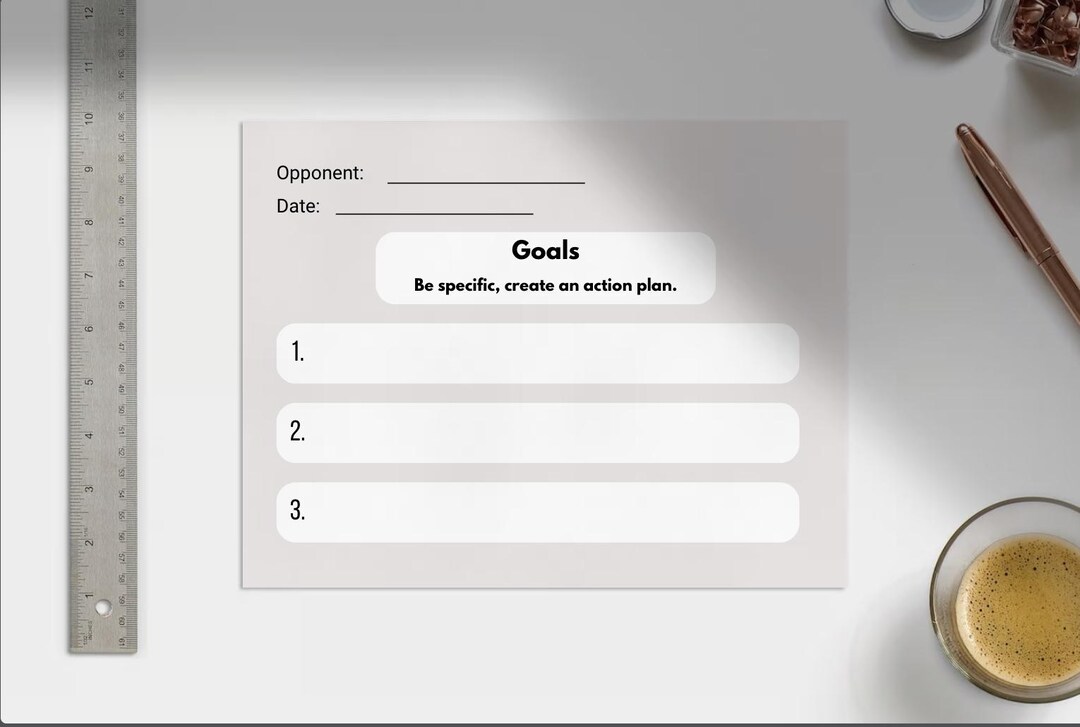 Game Goal Sheet- Digital Download - Etsy