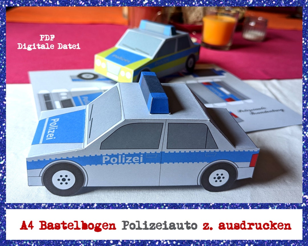 Brandenburg Police Car PDF File for Printing Handicraft Sheet - Etsy