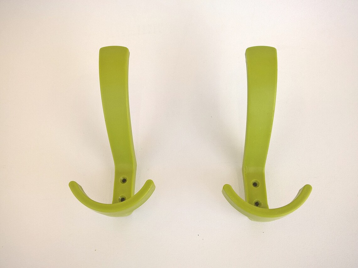 Coat Hook Green 2 Pieces 70s Bad Hook KM Austria green Hook - Etsy