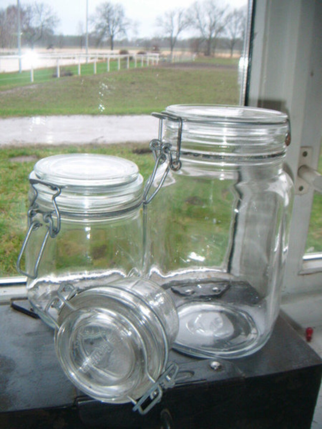 Vintage Glass Candy Glass 80ties Mason Jars Set landmade Live Vintage ...