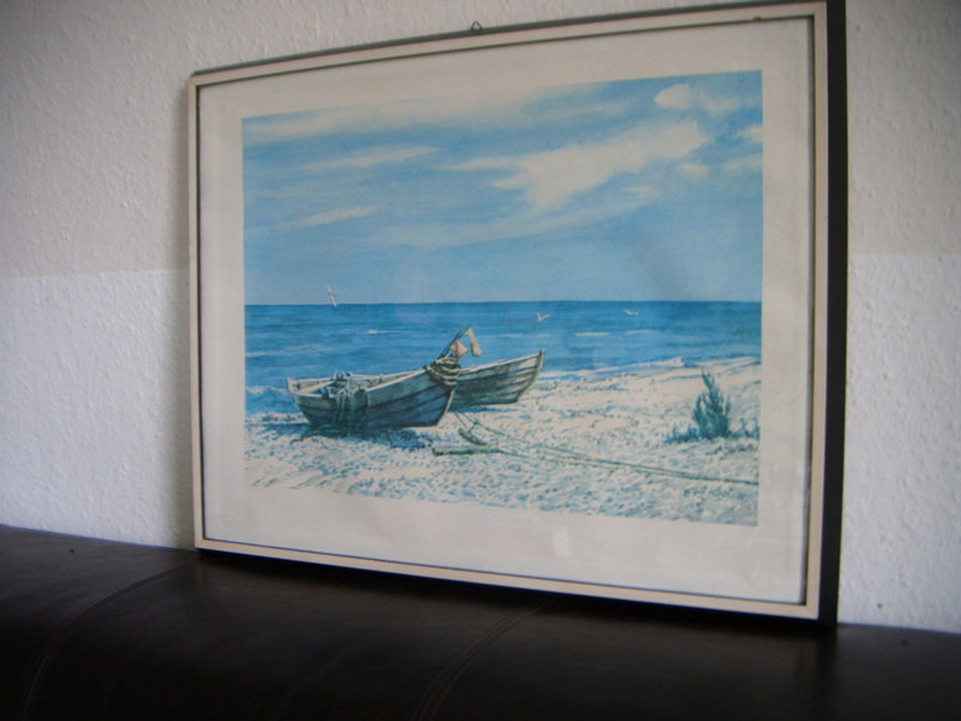 Imagen de los años 60 con marco, decoración de pared de mediados de ...