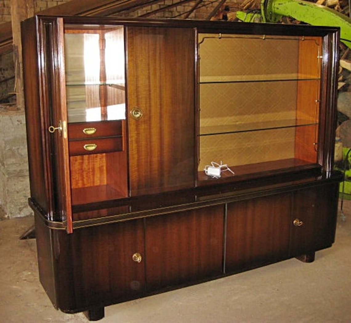 Bar Cabinet Vintage Cabinet 50s Buffet Cabinet Display Case - Etsy