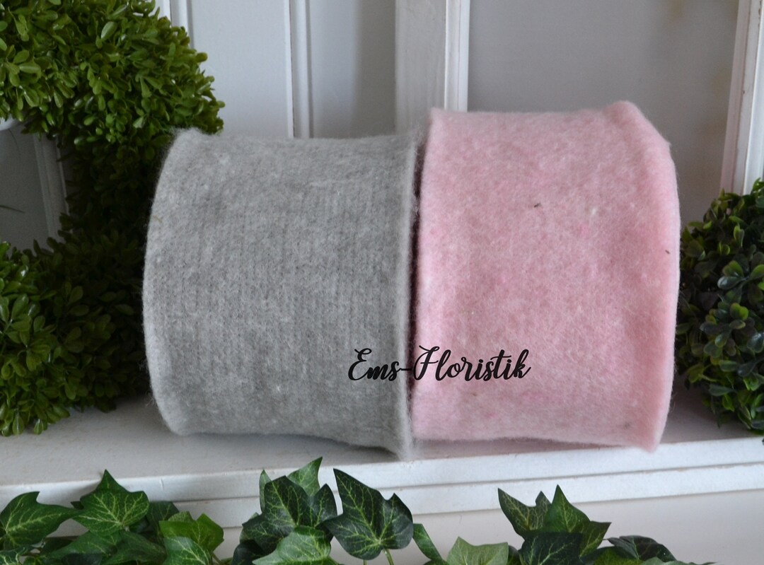 Pot Tape / Felt Tape Lehner Wool Grey/pink - Etsy
