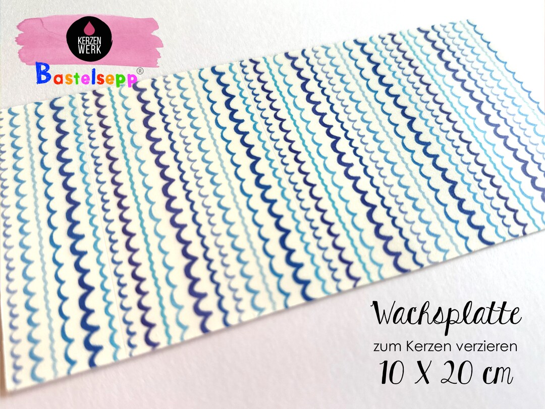 Wax Sheet No.30 Waves Blue to Decorate Candles - Etsy