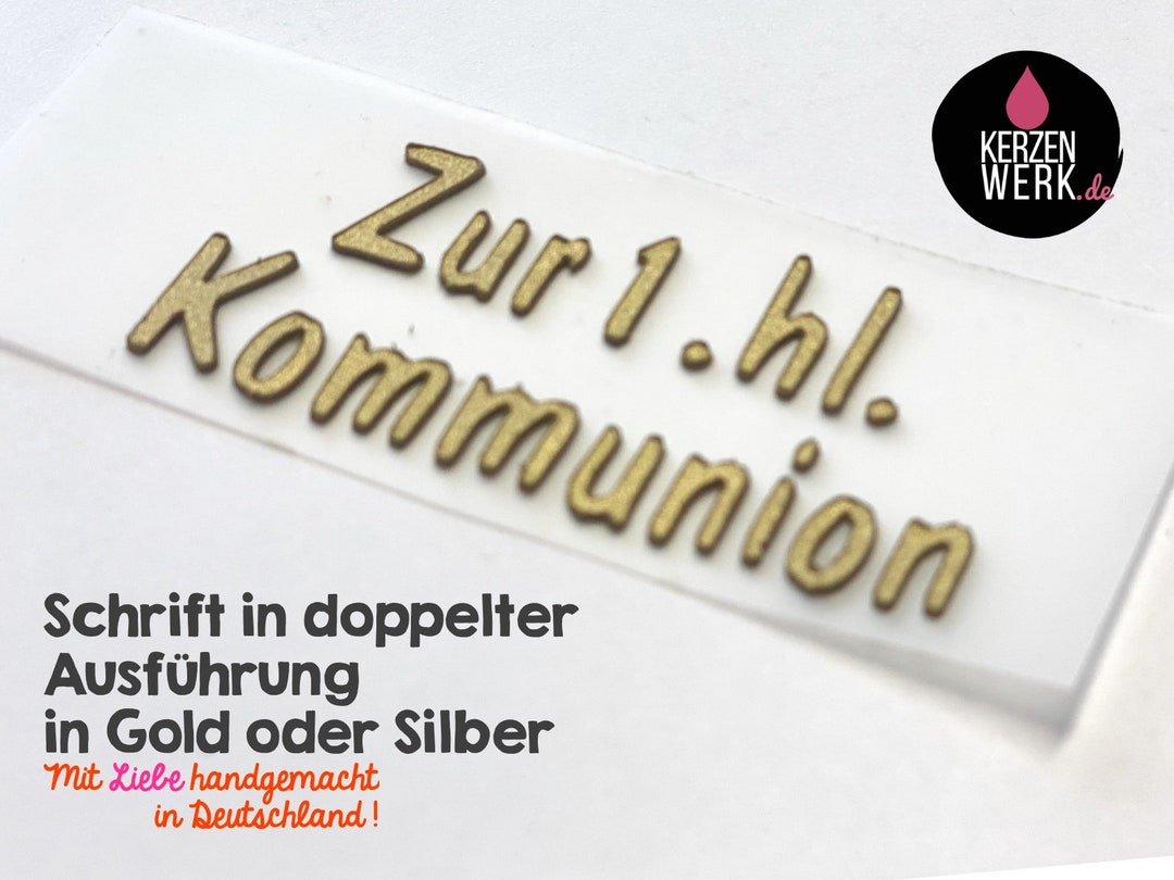 Wax Letters Font 1st Holy Communion 12 Mm High - Etsy