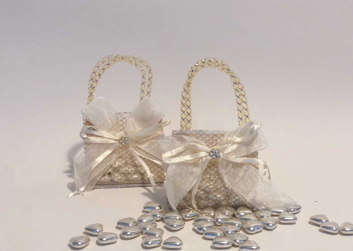 Small Gold Shiny Bags With a Bow and Handels Wedding Favors - Etsy
