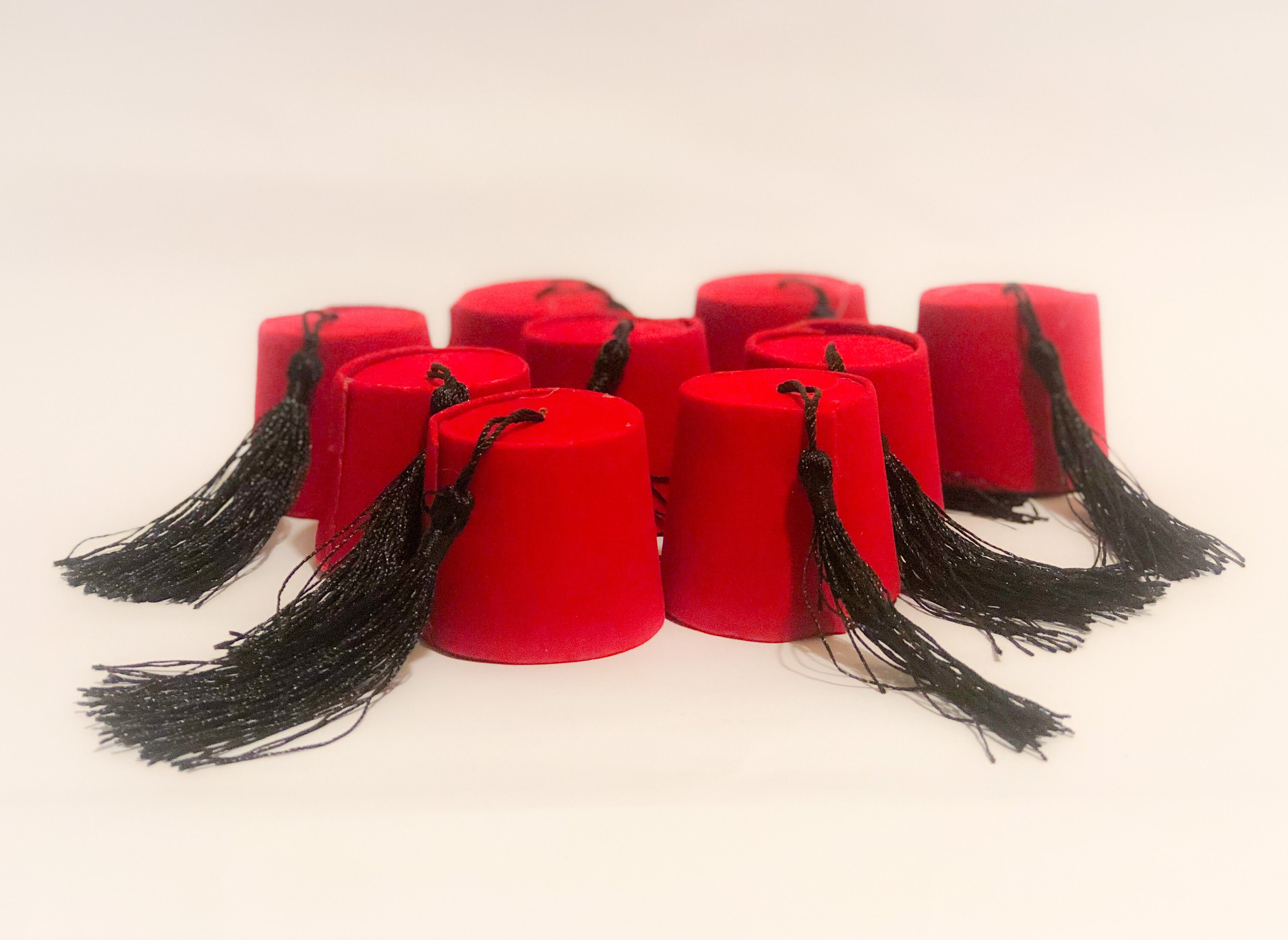 Set of Red Moroccan Hat for Henna Mini Fezzes Tarbush - Etsy