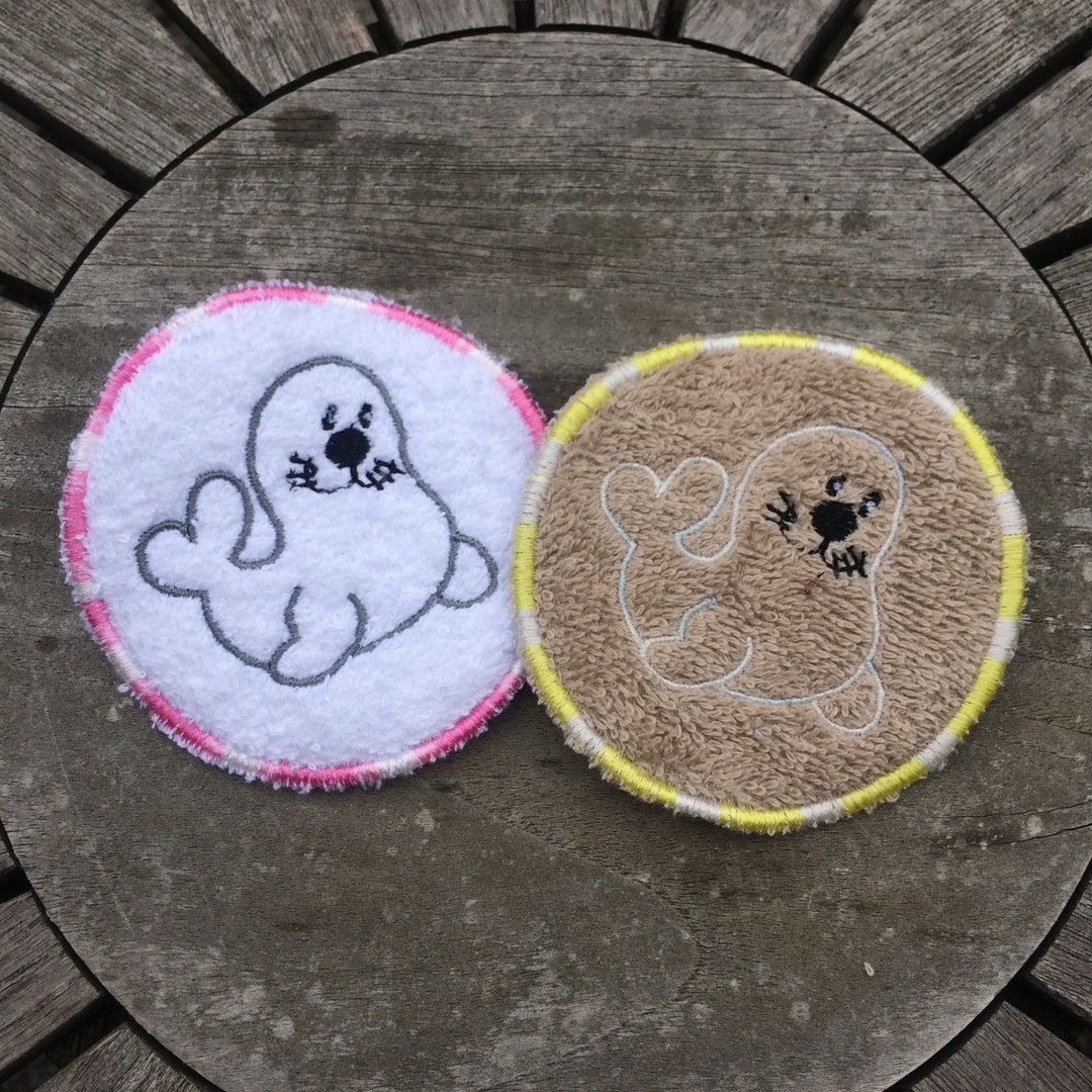 Abschminkpad Robbe Stickdatei ITH 10x10 cm Waschpad Anleitung - Etsy Polska