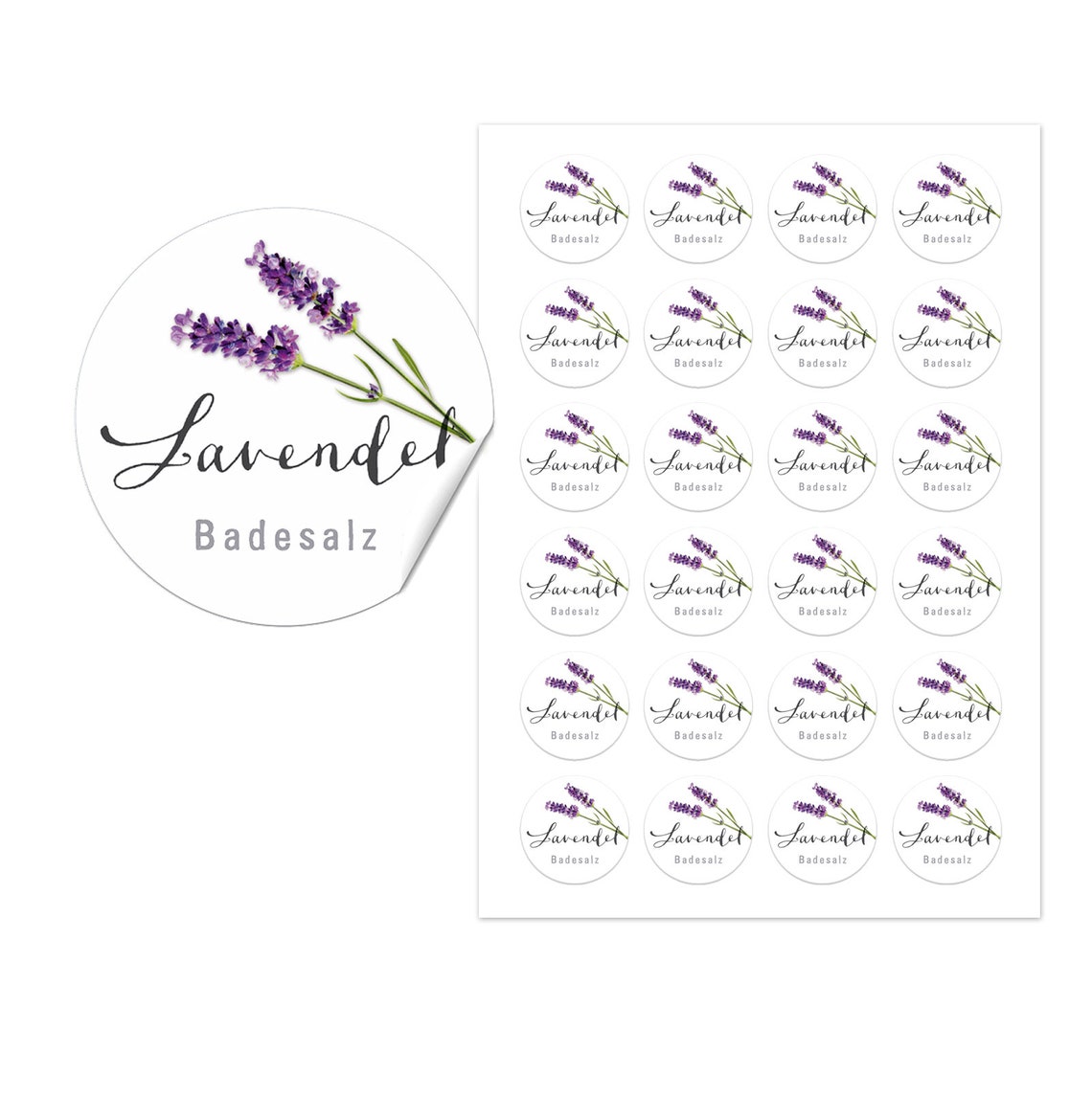 Labels Lavender Bath Salt White Sticker Lavender Bath Salts - Etsy