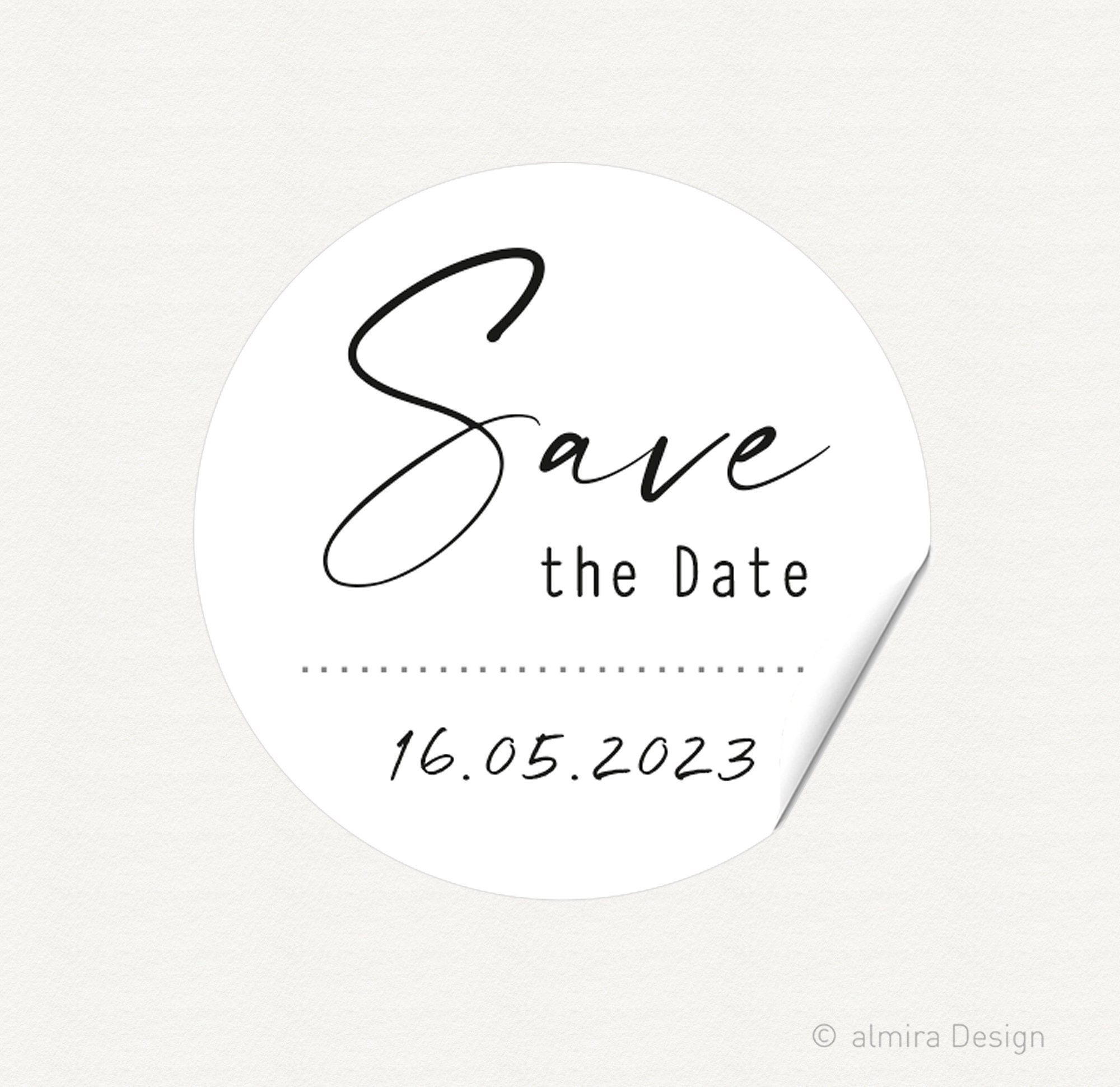 Sticker Save The Date Template Save The Date Sticker Icon Vector