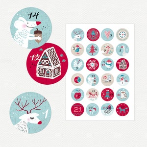 24 Advent Calendar Numbers KIDS - Etsy