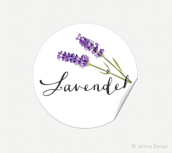 Labels Stickers Lavender White Lavender Sticker Wedding Gift - Etsy