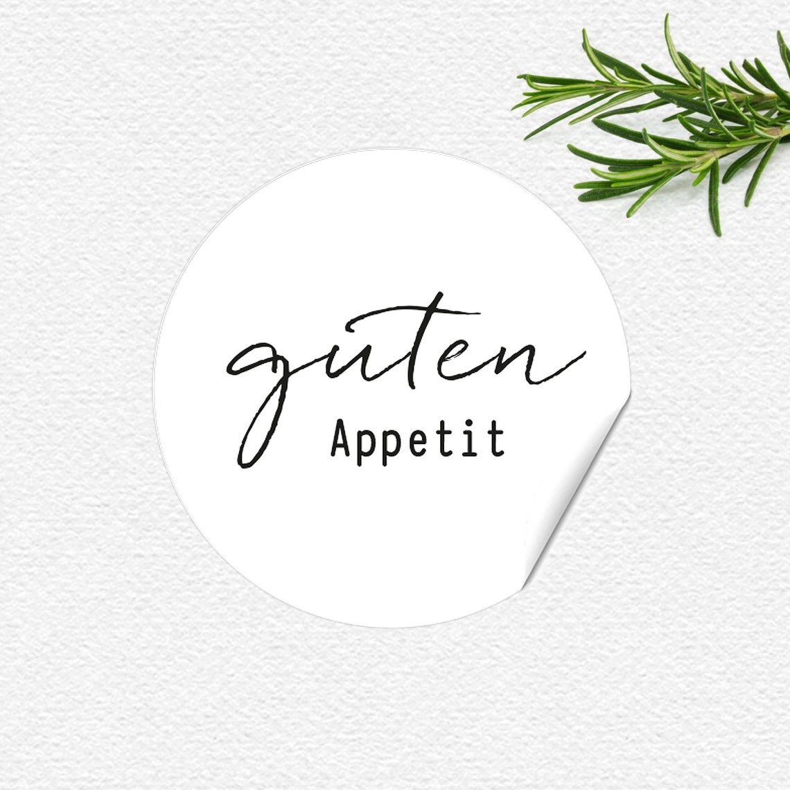 24 Sticker "guten Appetit" - White Wedding - Etsy