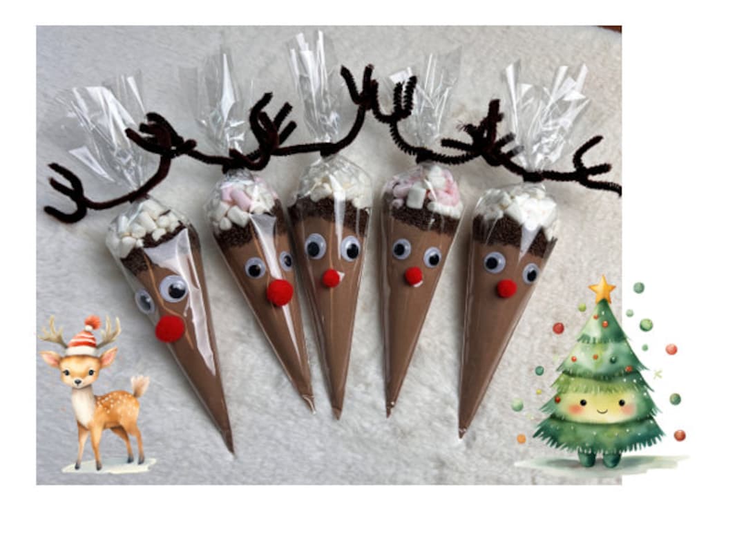 Rentier Suppe, heiße schokolade, - Kakao - Marshmallow - Schokolade ...