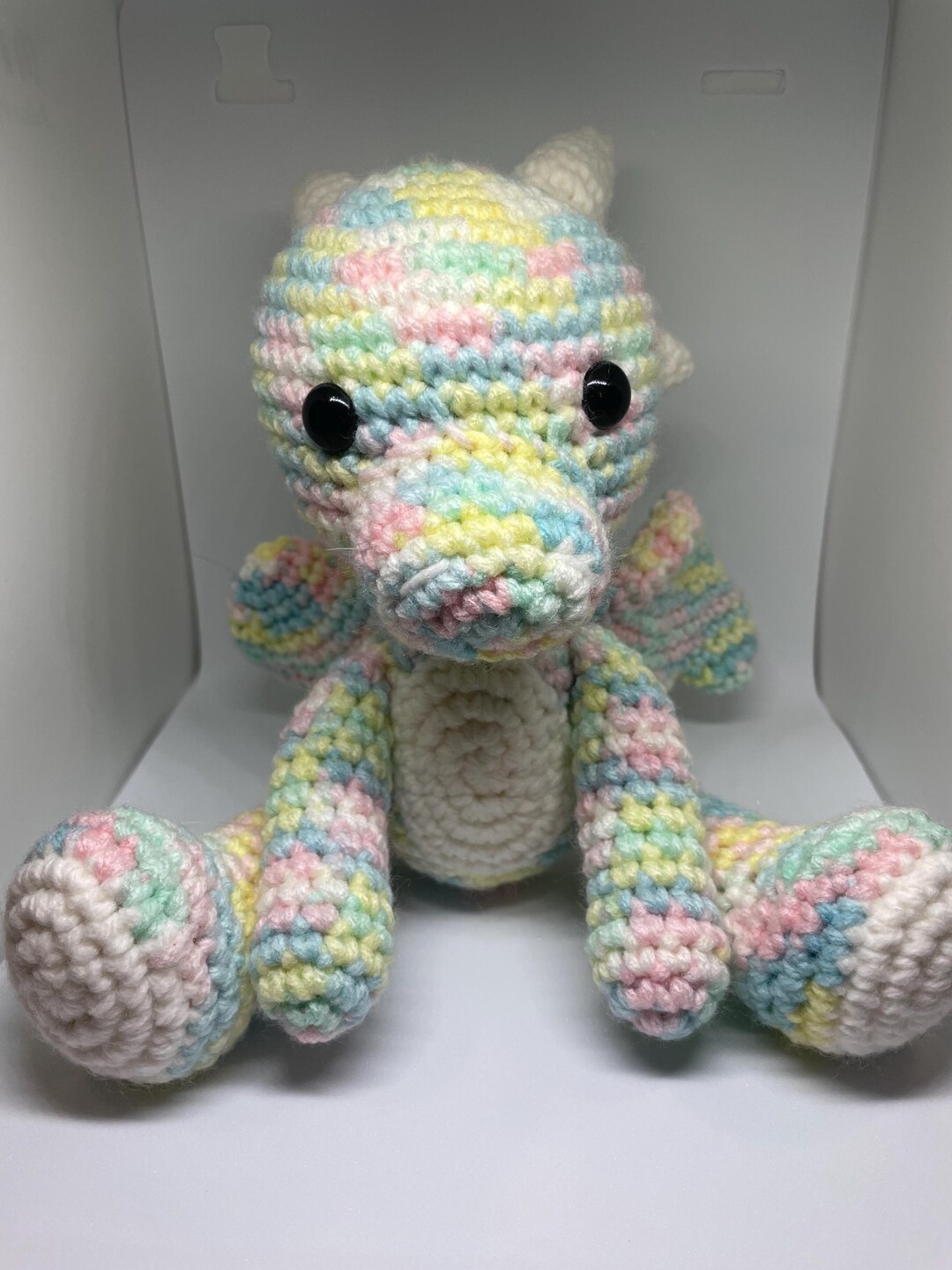 Rainbow Dragon Amigurumi, Stuffed Dragon, Stuffed Amigurumi, Crocheted ...