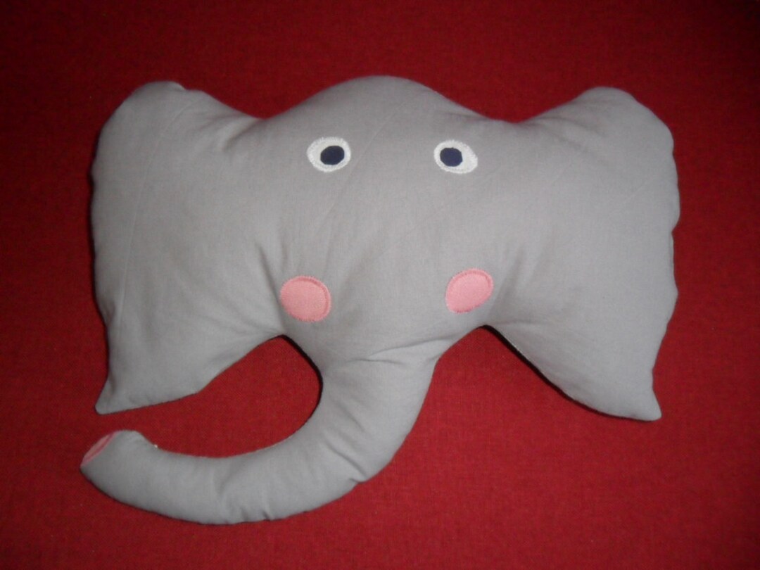 Elephant Cuddly Pillow in 2 Versions With Free Personalization - Etsy