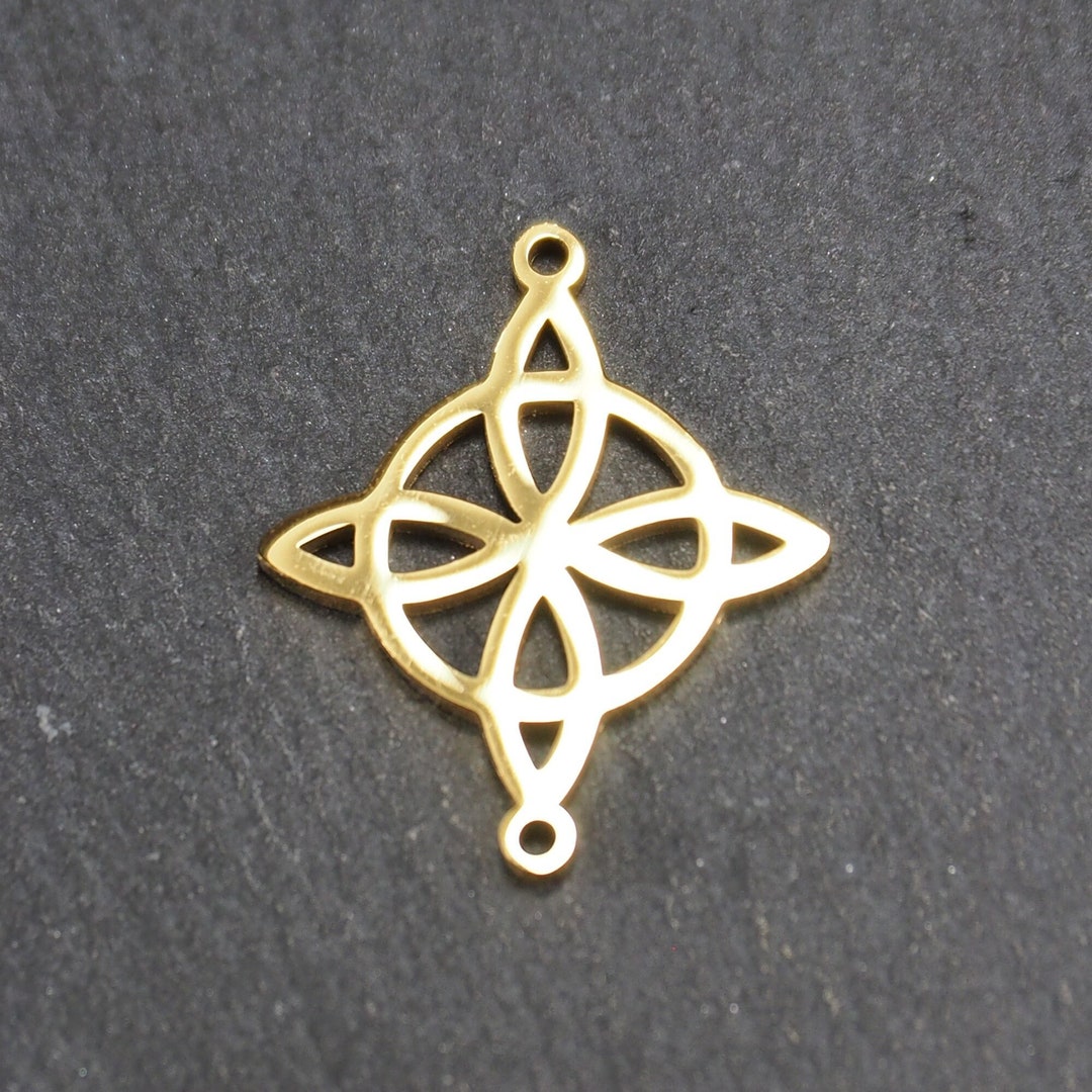 Hex Knot Connector Surgical Stainless Steel Ion Gold Plated, 11009 - Etsy