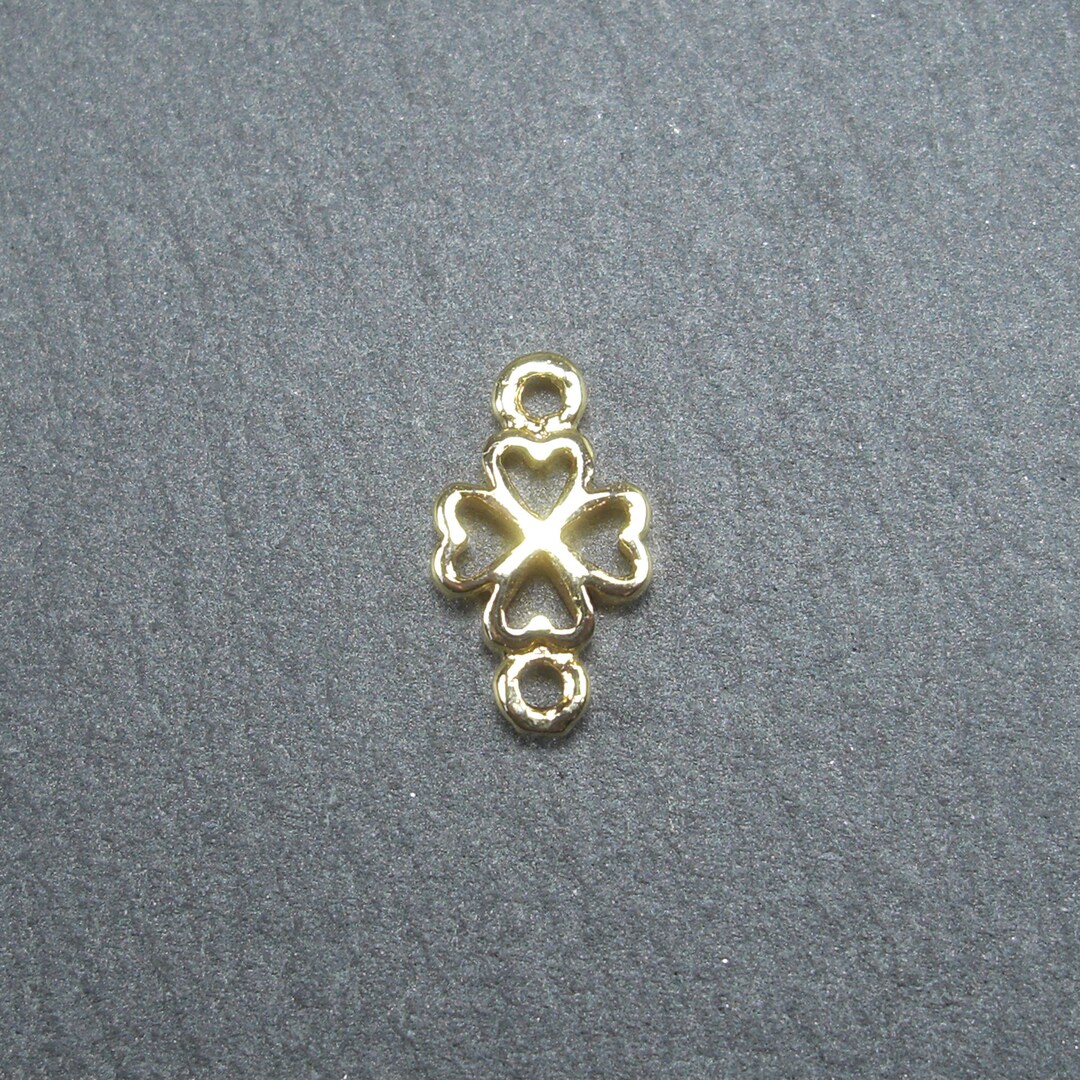 5 Connectors Clover, Cloverleaf, Brass, 24 K Gold-plated, 10423 - Etsy