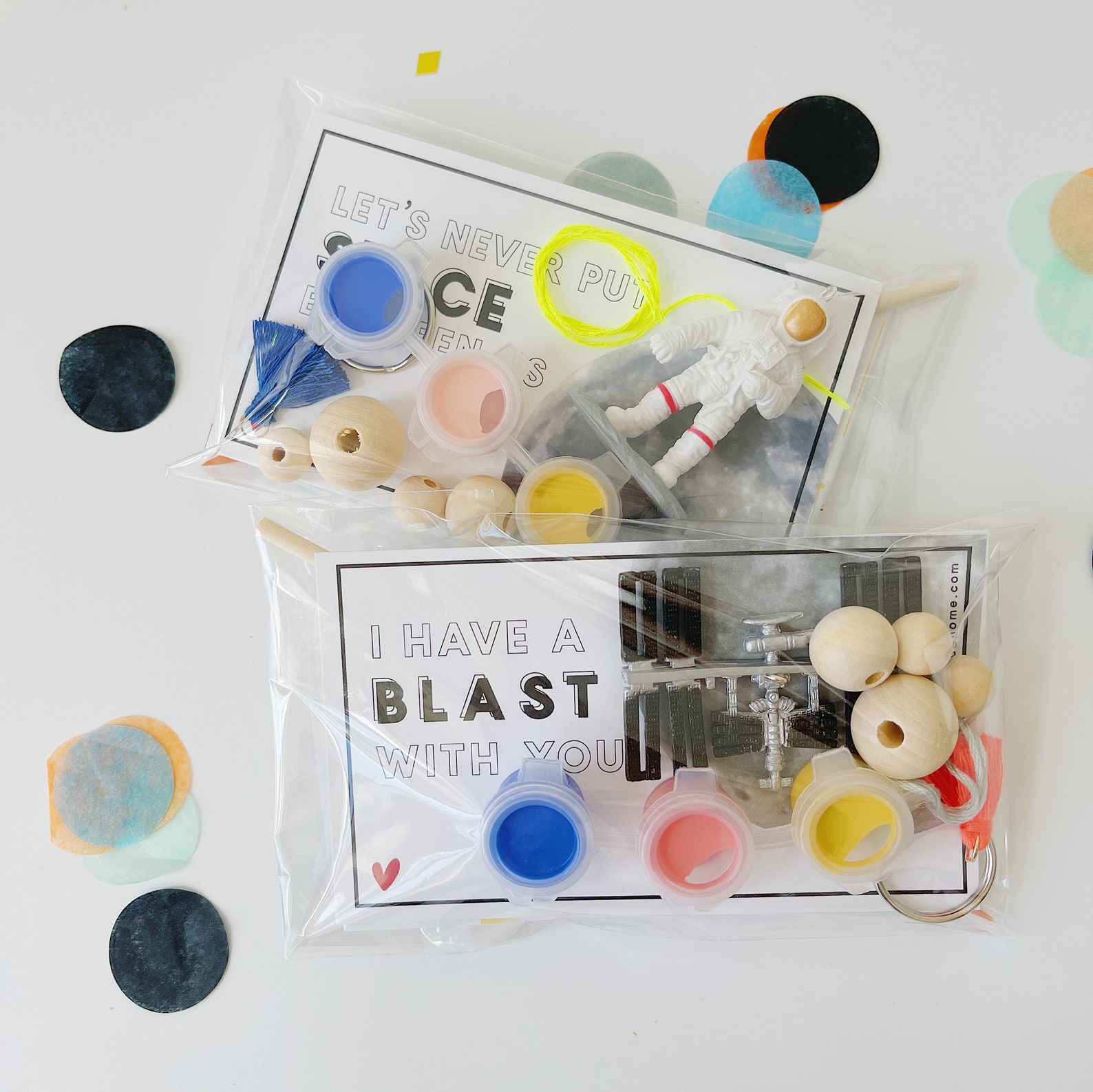 Kids Astro Space Mini Party Favor DIY Keychain Kit Kids - Etsy