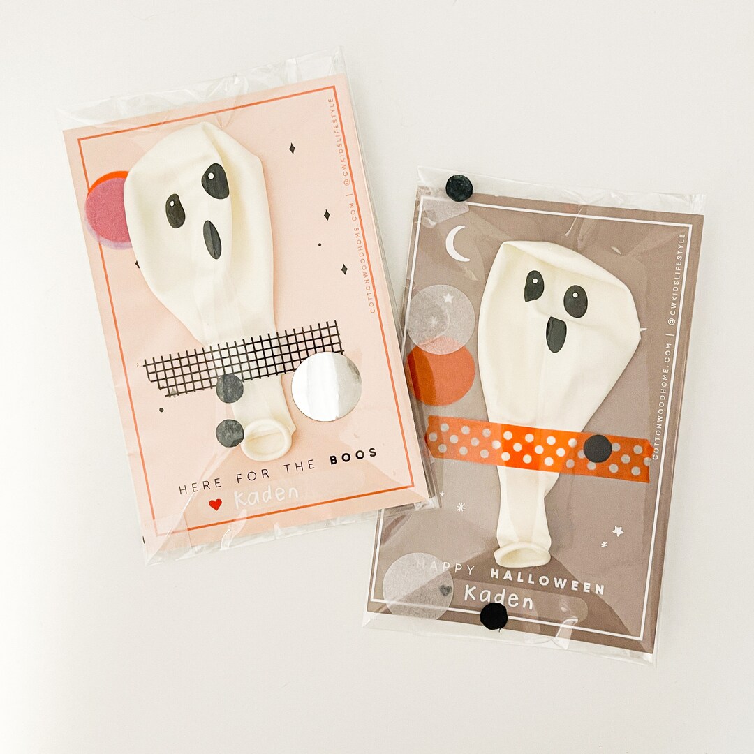Ghost Balloon Handout Kids Classroom No Candy Halloween Treat Kids ...