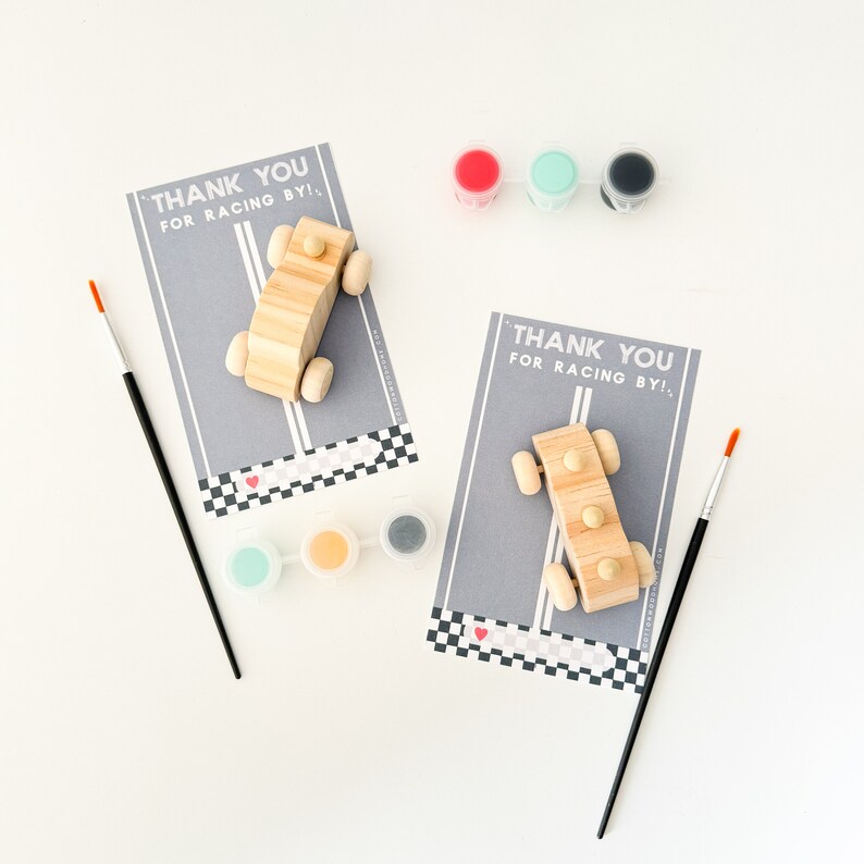 DIY Kids Car Theme Paint Party Favor | Racecar Theme Party Favor | Two ...