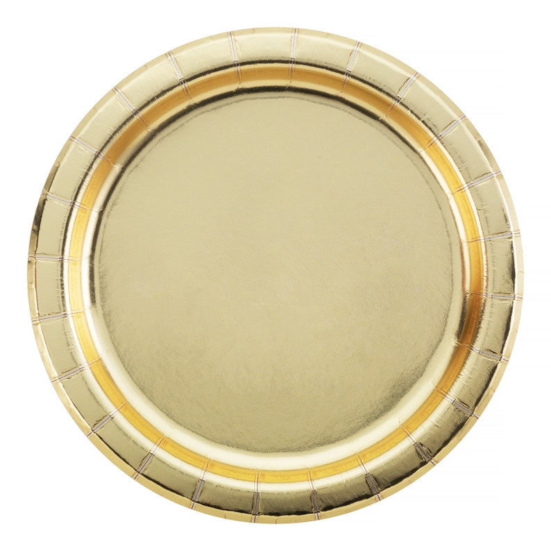 Metallic Gold Cake Plate | Gold Foil Paper Party Plates | Gold Dessert ...