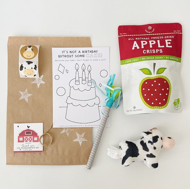 Farm Theme Kids Party Favor Farm Animal Kids Birthday Goodie - Etsy