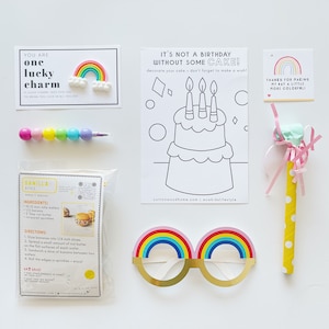 Kids Rainbow Party Favor Bag | Kids Birthday Unicorn Birthday Party ...