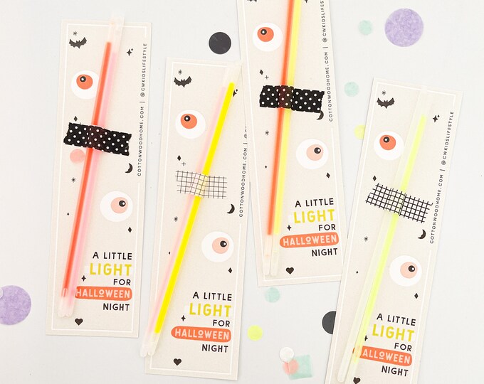 12 Pack DIY Kids Glow Stick Halloween Handout DIY Halloween Classroom ...