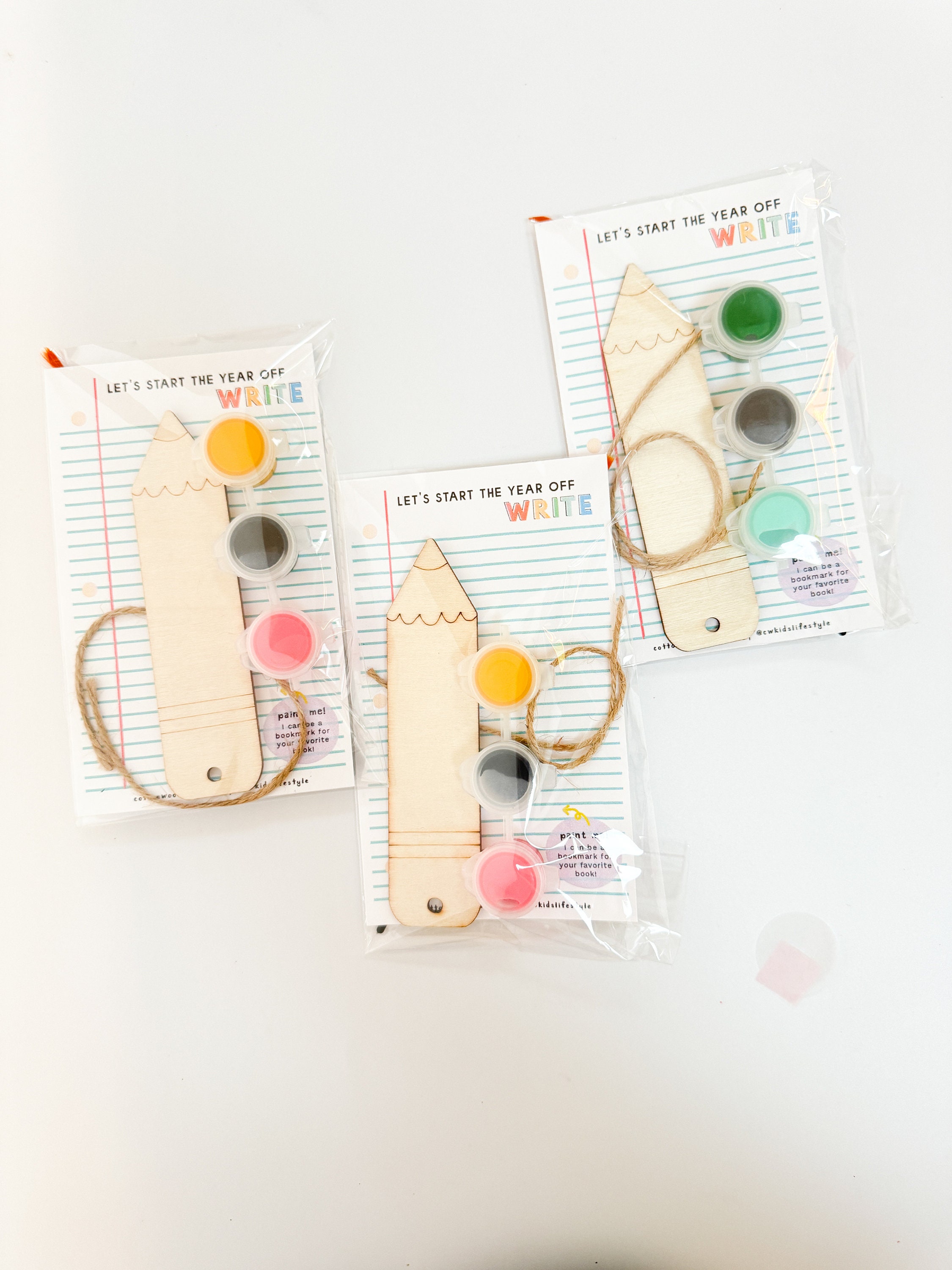 DIY Kids Back to School Paint Party Favor | Diy Paint Your Own Bookmark ...