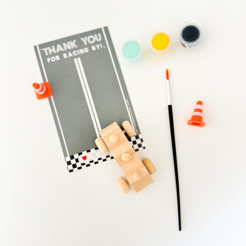 DIY Kids Car Theme Paint Party Favor | Racecar Theme Party Favor | Two ...