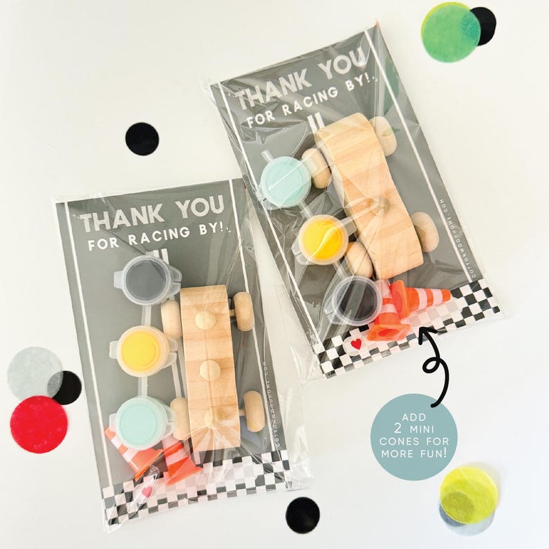 DIY Kids Car Theme Paint Party Favor | Racecar Theme Party Favor | Two ...