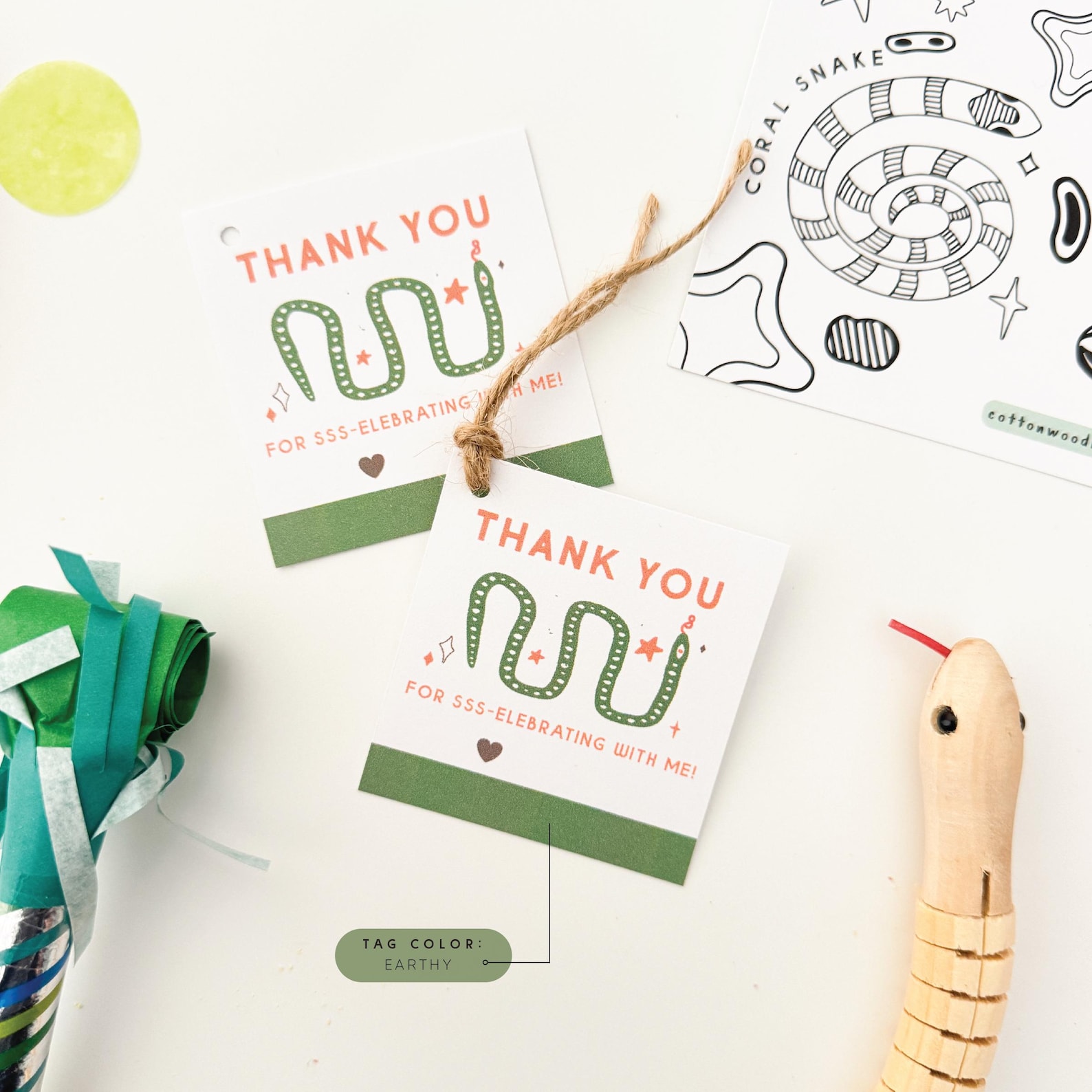 Snake Painting Party Favor Bag | Kids Reptile Birthday Party ...