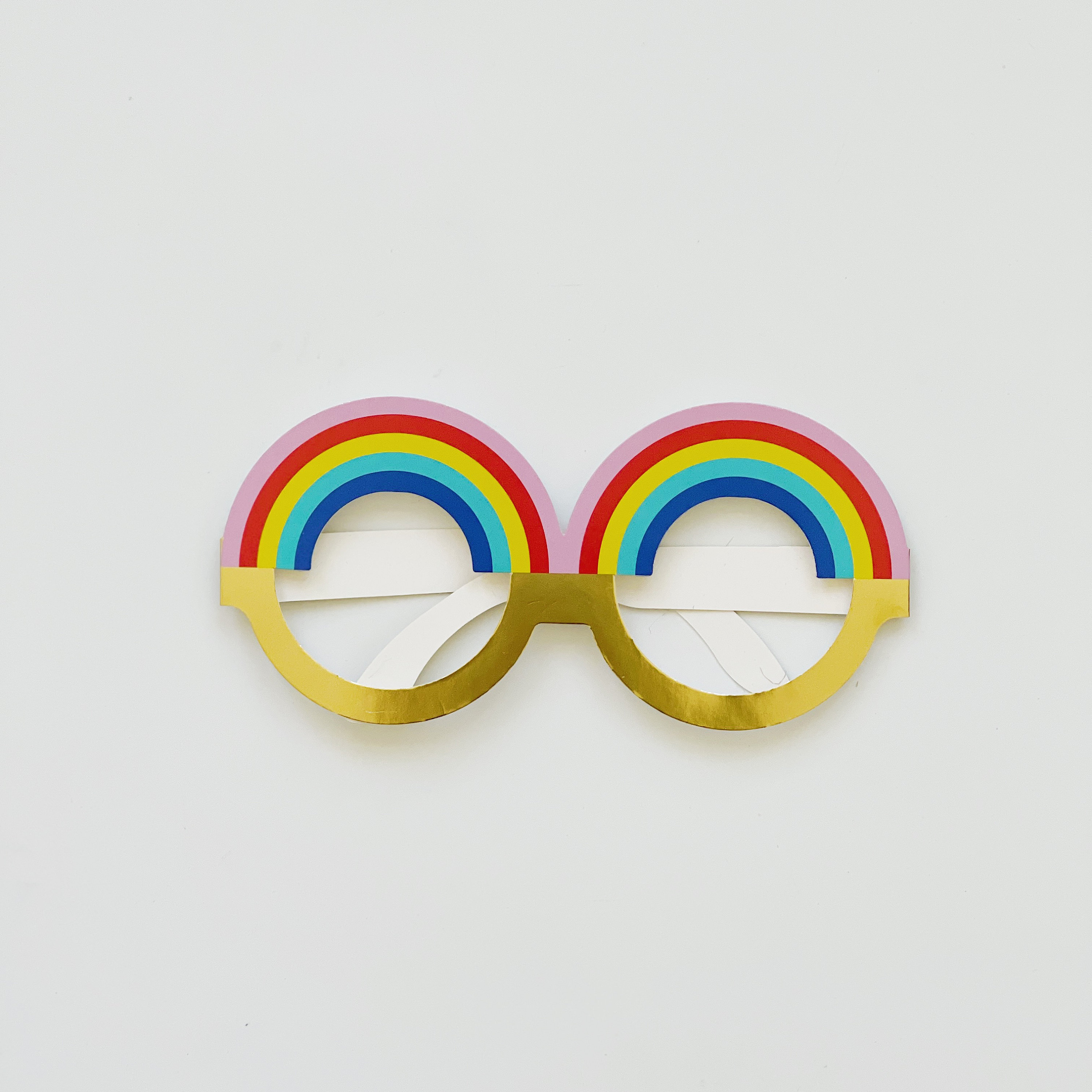 Rainbow Paper Glasses Set of 8 Rainbow Party Favor - Etsy