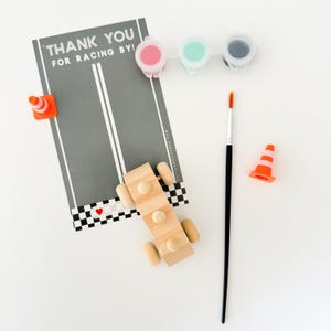 Race Car Painting Craft for Kids | Race Car Party Favor | Two Fast ...