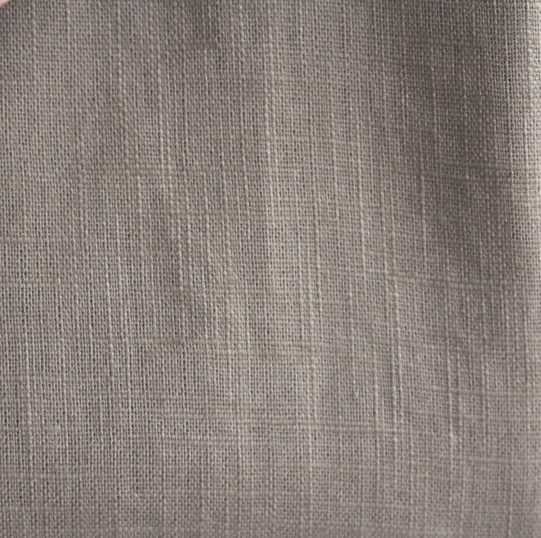 Reststück 26 x 125 Leinen erdnuss enzyme washed 230 g/m Leinenstoff ...