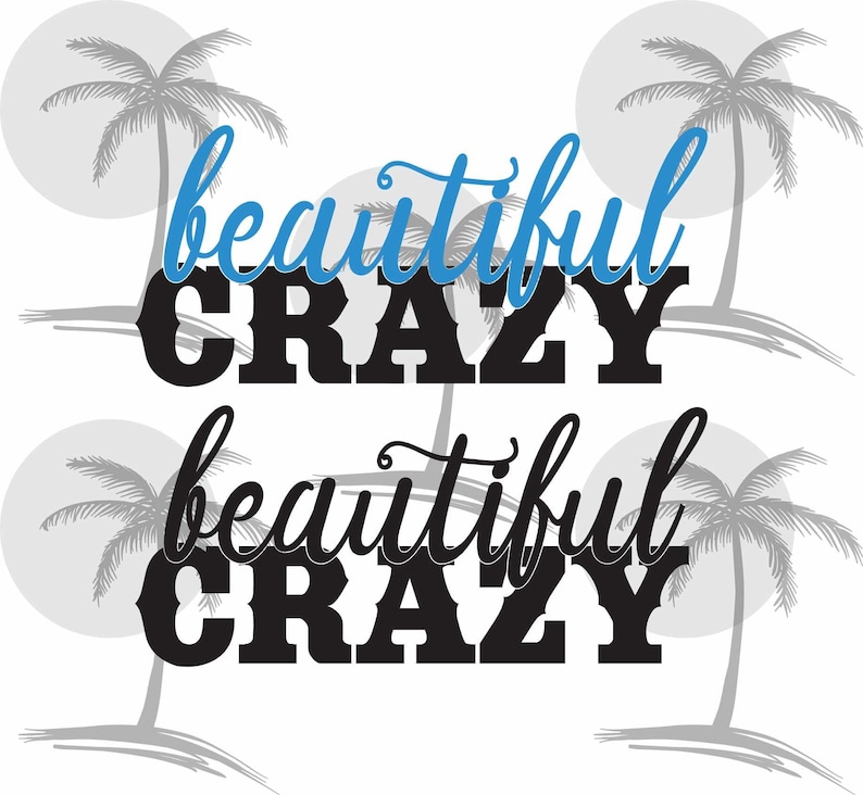 Beautiful Crazy Digital SVG for Vinyl - Etsy