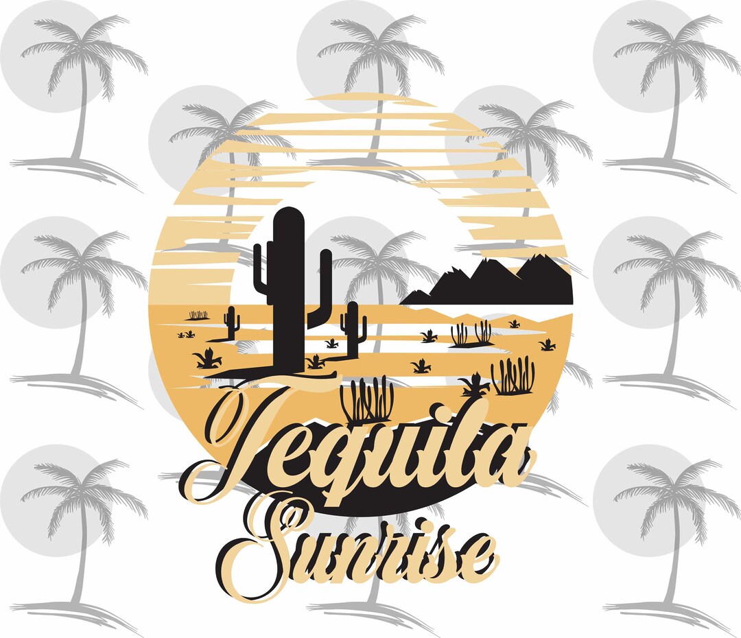 Tequila Sunrise Digital SVG and PNG for Vinyl - Etsy