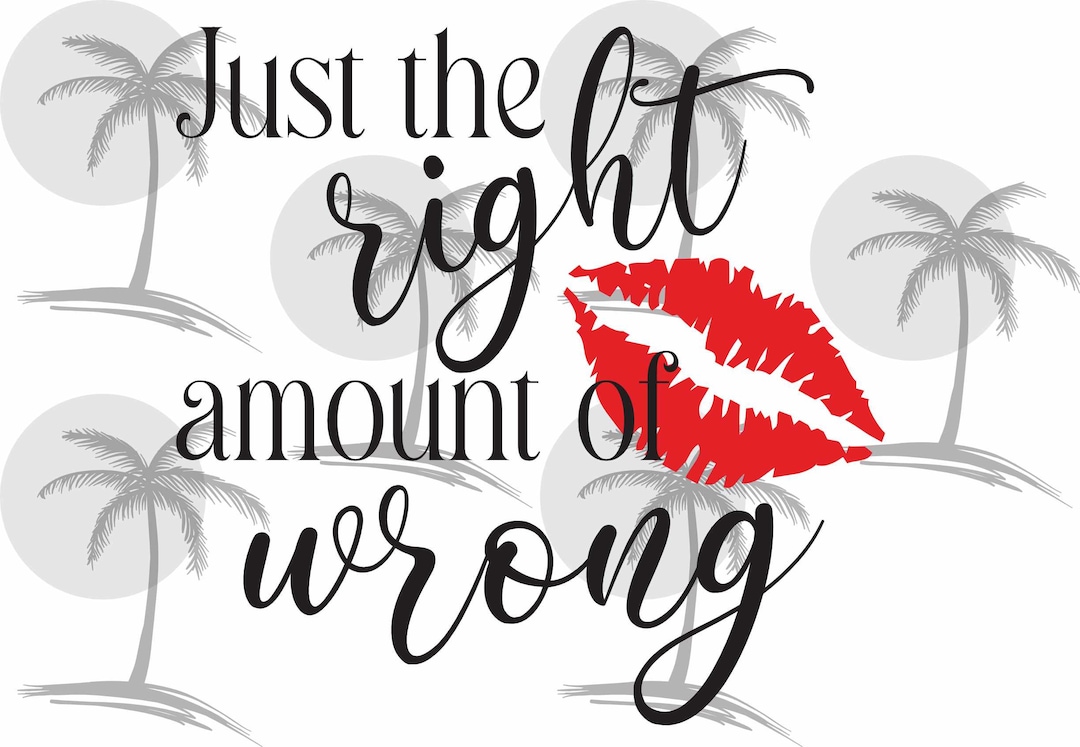 Just the Right Amount of Wrong Digital SVG and PNG for Vinyl - Etsy