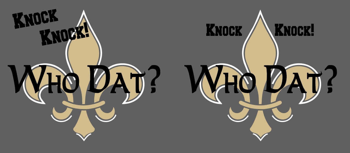 Knock Knock Who Dat Digital SVG and PNG for Vinyl | Etsy