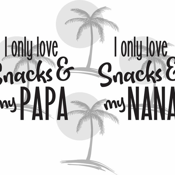 I Love My Nana and Papa Svg - Etsy