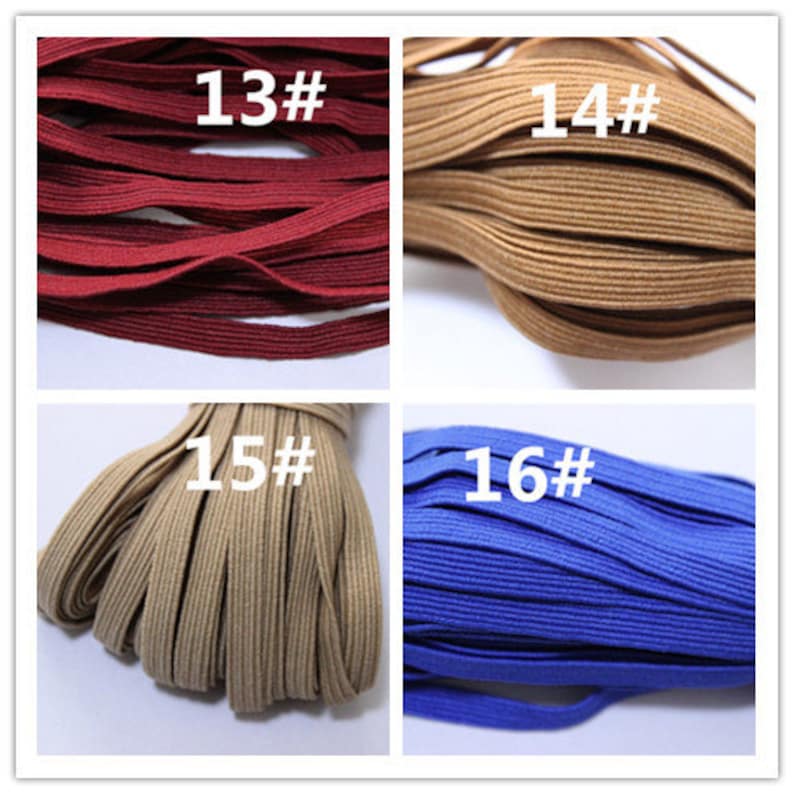 Elastic Rubber Band Flat 6mm 20 Colors Option - Etsy