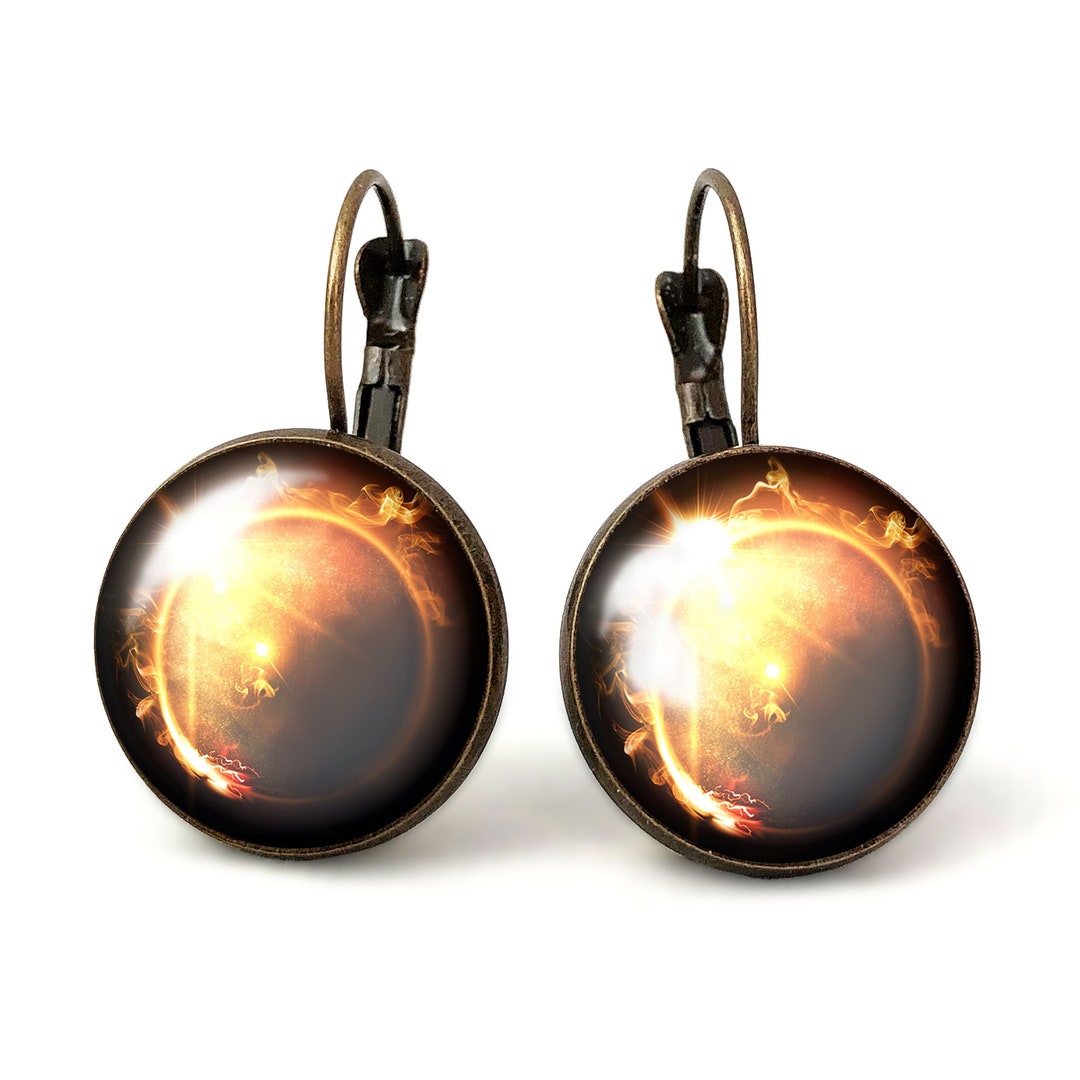 Solar Eclipse Big Earrings, 0106ERB - Etsy